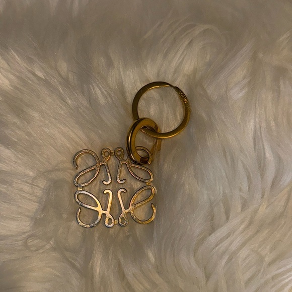 Loewe | Accessories | Loewe Anagram Gold Tone Key Ring Key Holder Bag ...